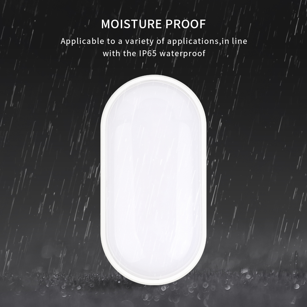 Round / Oval LED Moisture Proof Ceiling Lamp IP65 Waterproof Bathroom ...