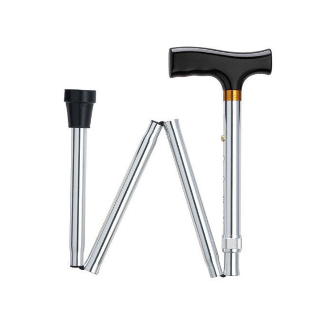 Walking Stick 4Fold - Black - FS927l - Adjustable Collapsible Cane ...