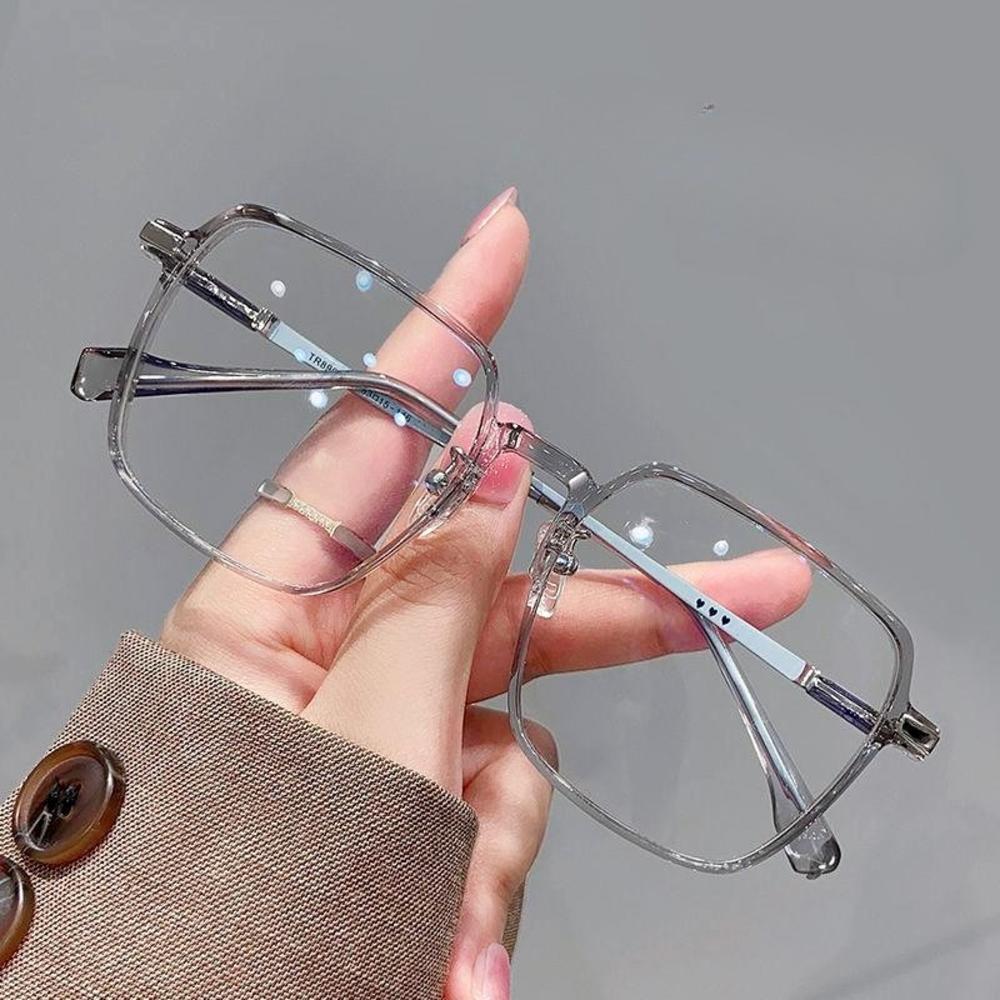 Large frame Glasses Trendy Flat mirror Ultralight Sunglasses ...