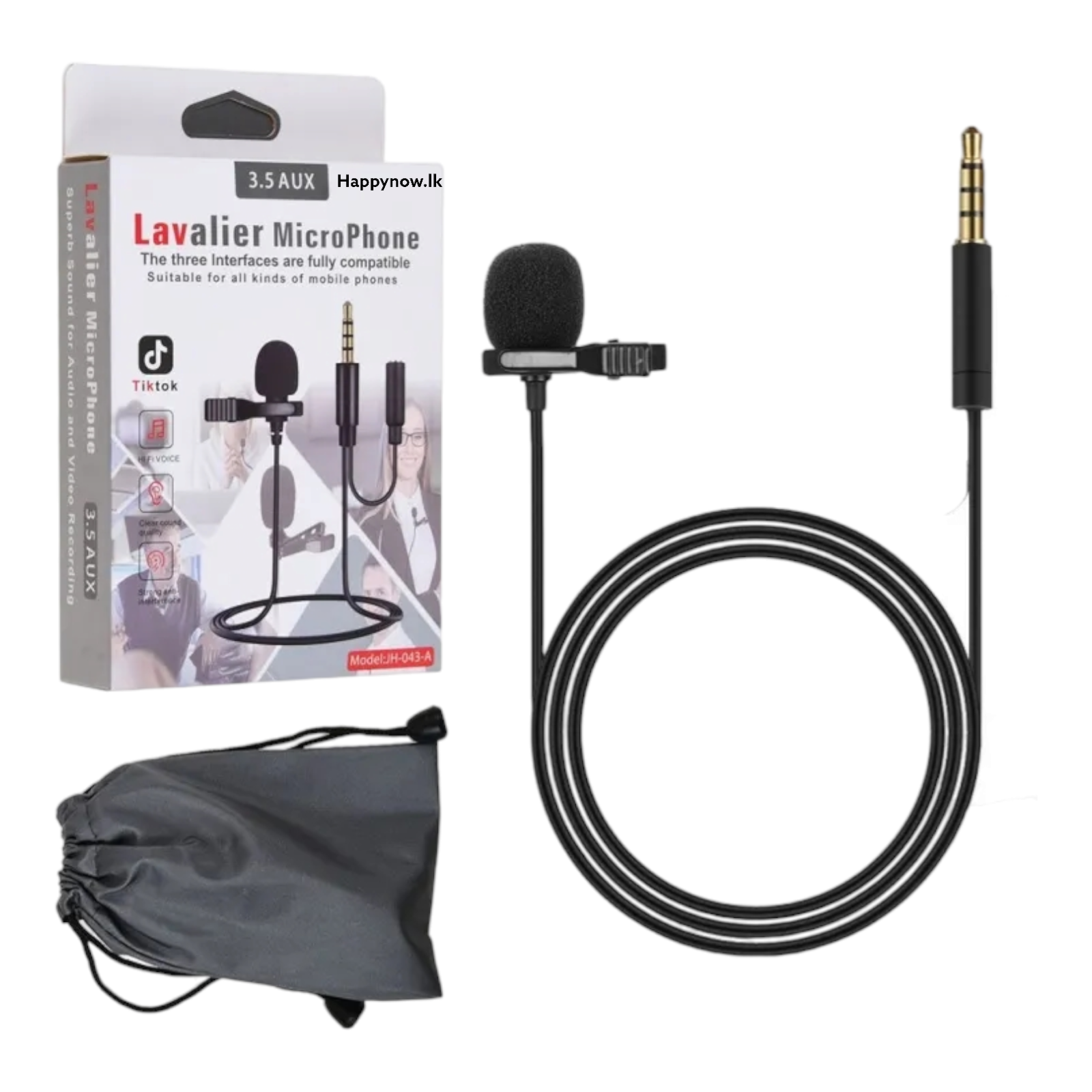 Buy Lavalier Collar Microphone Set Portable 3.5mm Condenser Mic