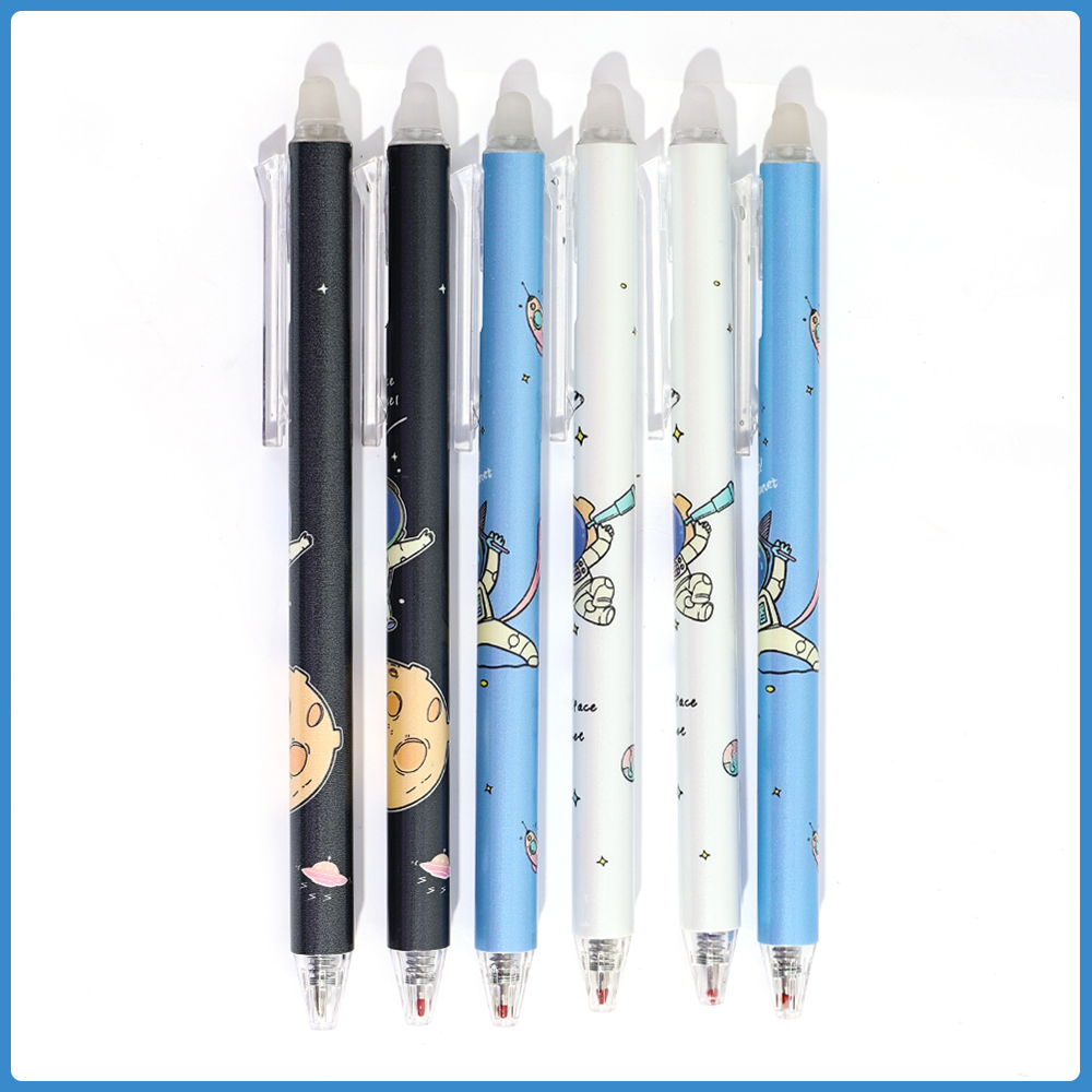 1/6Pcs Cute Cartoon 0.5MM Erasable Pens Gel Ink Pens Student Stationery ...