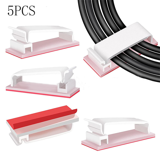 Self-Adhesive Cable Organizer Clips Holder Wire Clamp Management Car ...