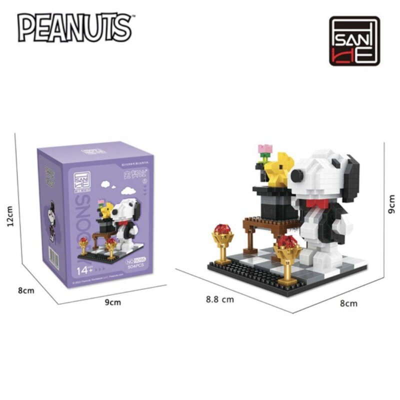 Nano Blocks Snoopy Small Scene Lego Building Blocks Cartoon Creative ...