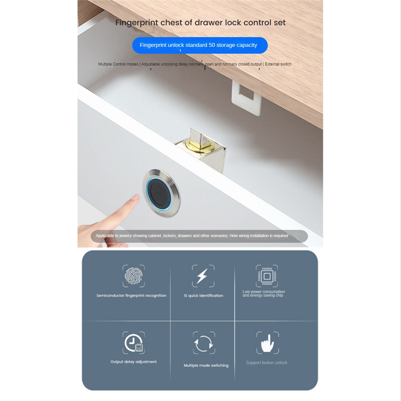 Access Control Fingerprint Control Board 7-30V Fingerprint ...