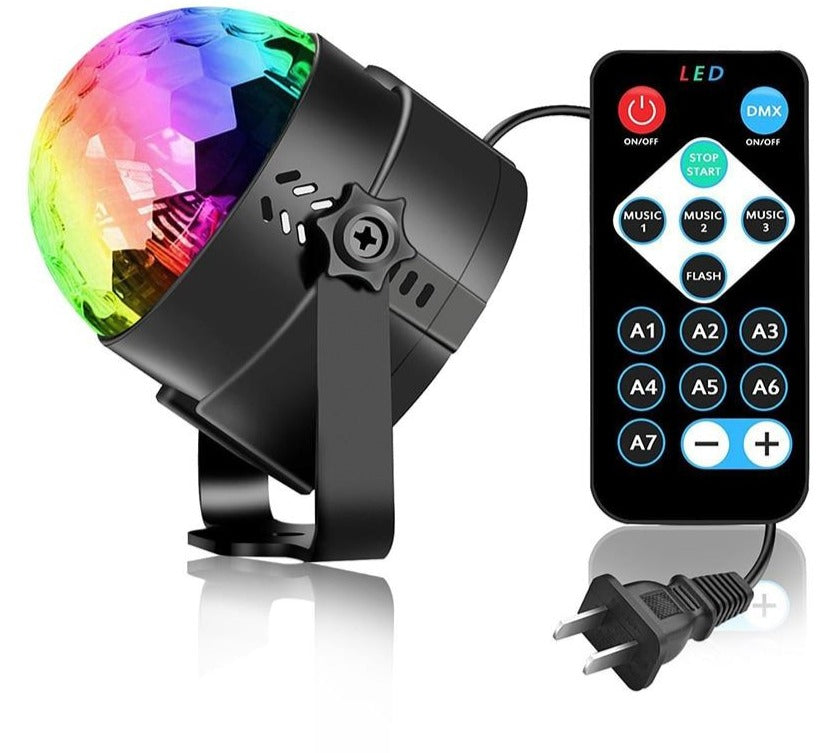 USB/PLUG Disco Ball Party Lights Portable Rotating Lights Sound Sensor ...