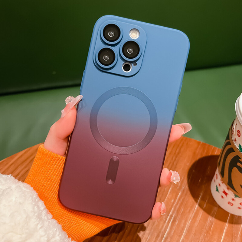 HOCE Luxury Gradient Magnetic Phone Cases For iPhone 16 15 14 13 12 11 ...