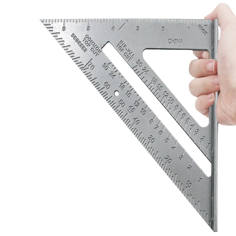 7inch Triangle Rule 90 Degree Thickening Angle Rule Aluminum Alloy ...