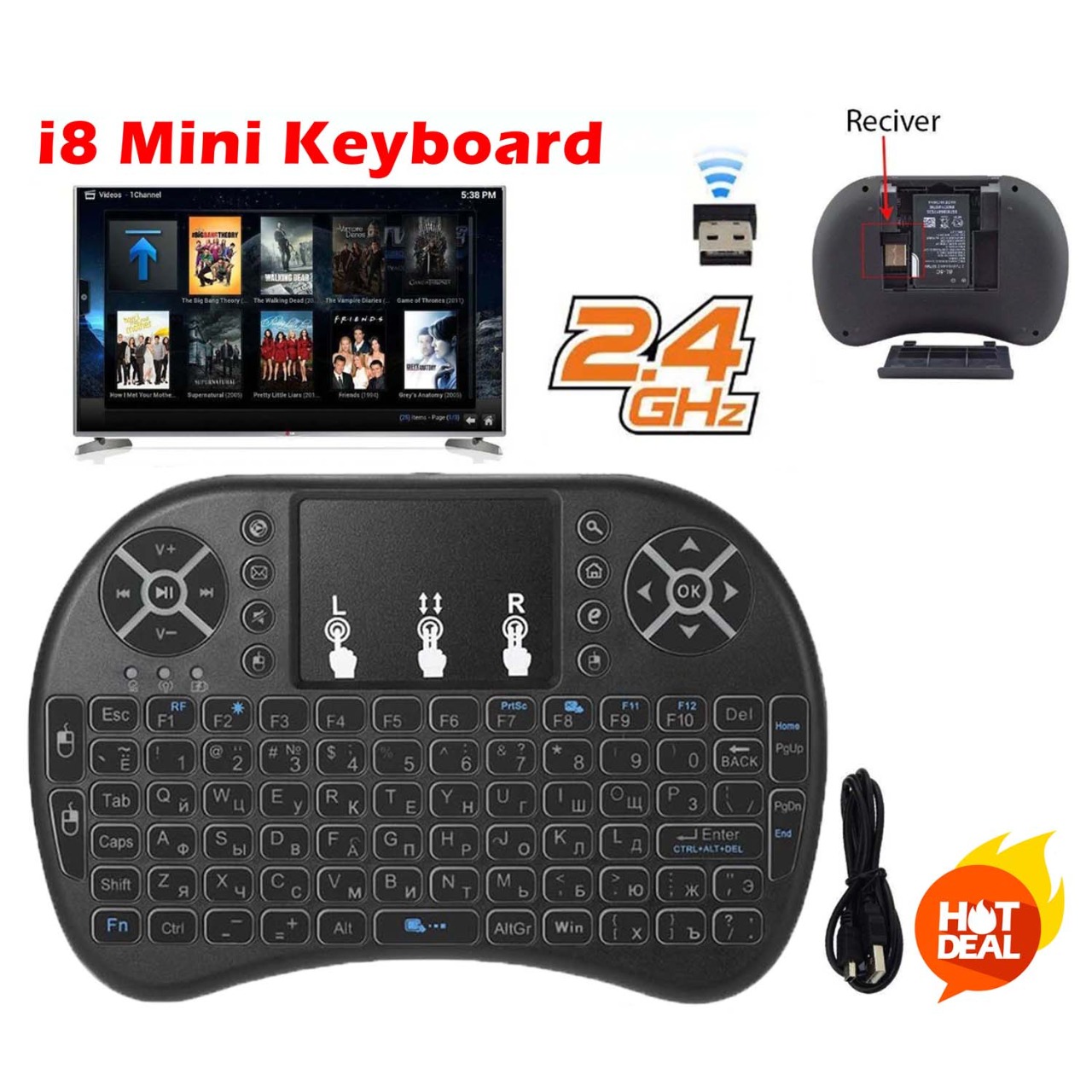 Mini Wireless Keyboard with Touchpad | Daraz.lk