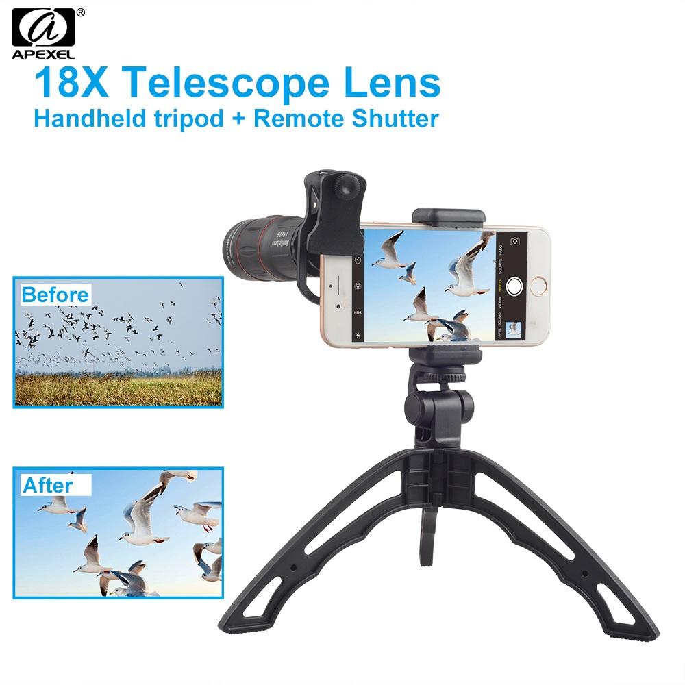 APEXEL 18X Telescope Zoom Lens Monocular Mobile Phone Camera Lens for ...