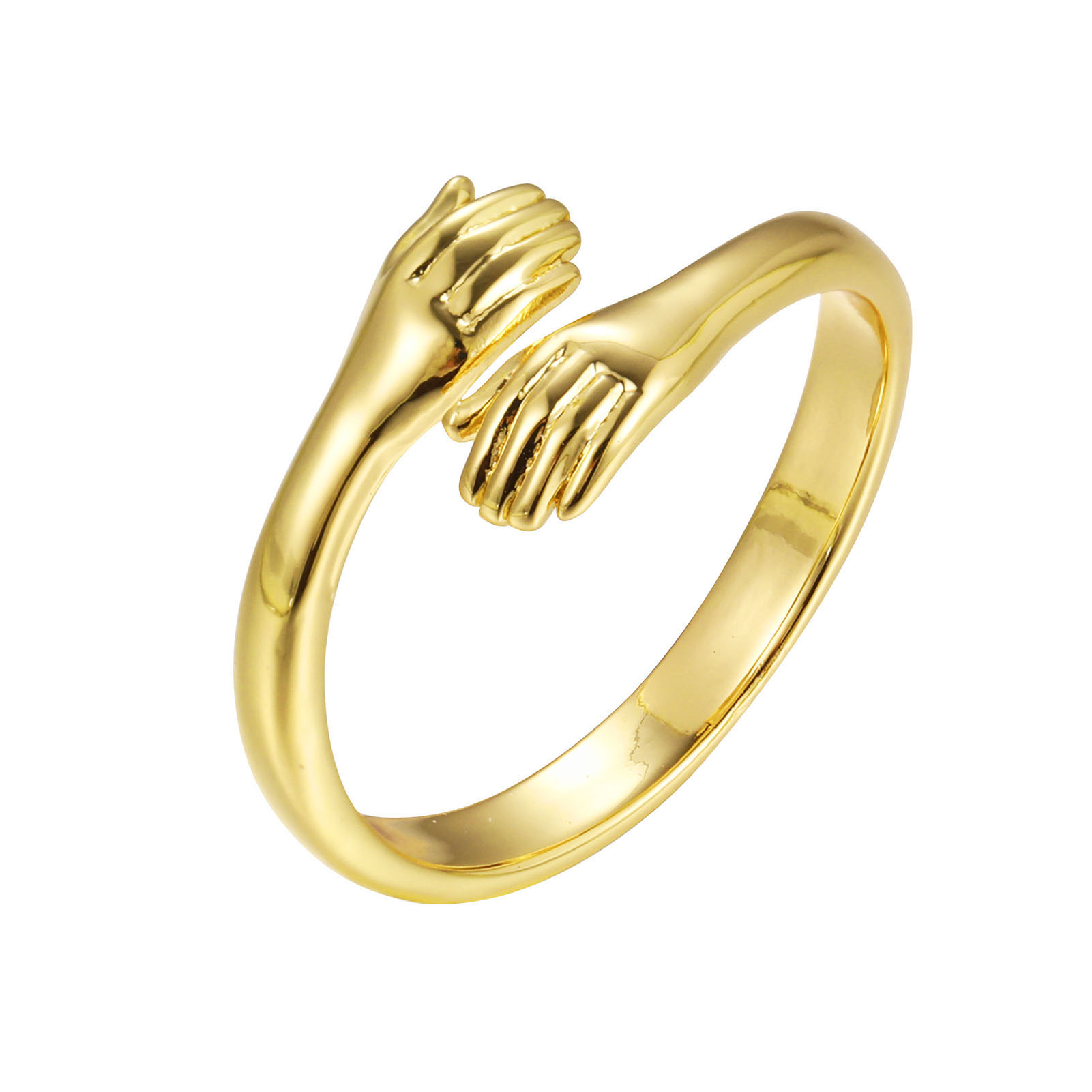 Wedding Band Hand Shape Love Hug Open Ring | Daraz.lk