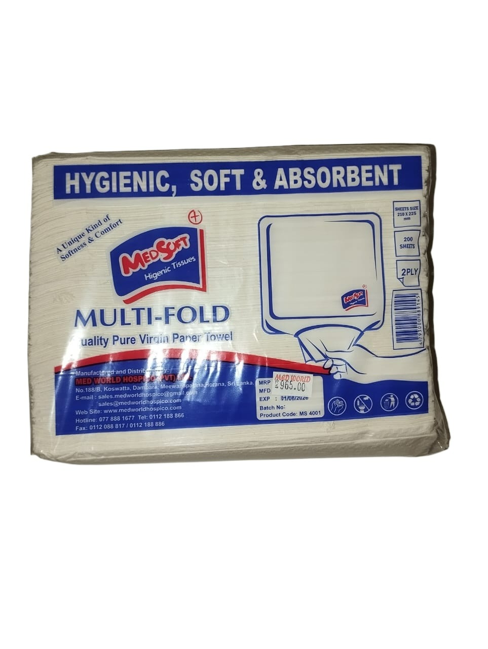 Med soft Multi Fold Hand Towel 5 pack | Daraz.lk