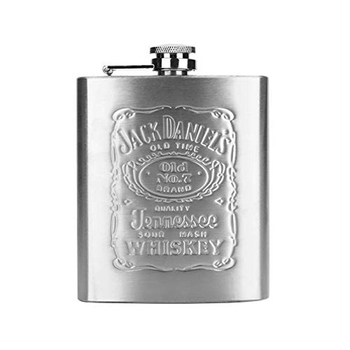 Jack Daniel's Stainless Steel Hip Flask 6oz, Stainless Steel (Imported ...