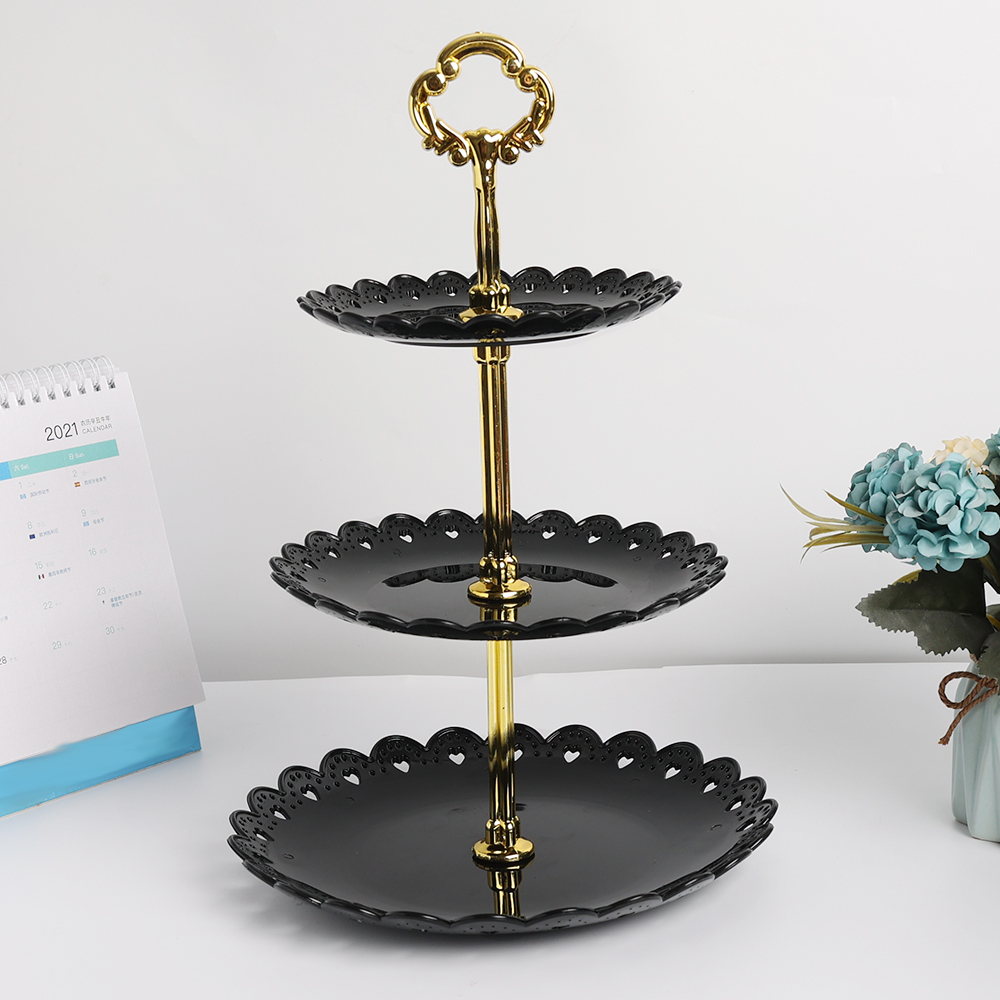 European Fruit Plate Three - Layer Snack Rack Living Room Fruit Bowl ...