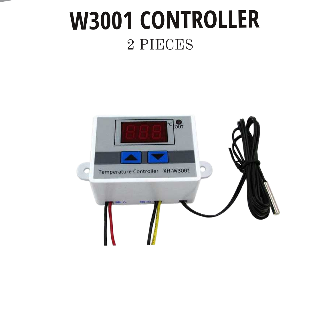 2 Pcs of W3001 Temperature controller 220V Temperature Controller 10A ...