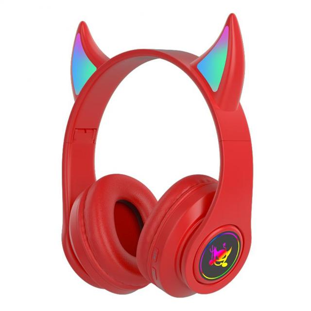 Devil Ear Bluetooth Headphones With Microphone Stereo Music RGB ...