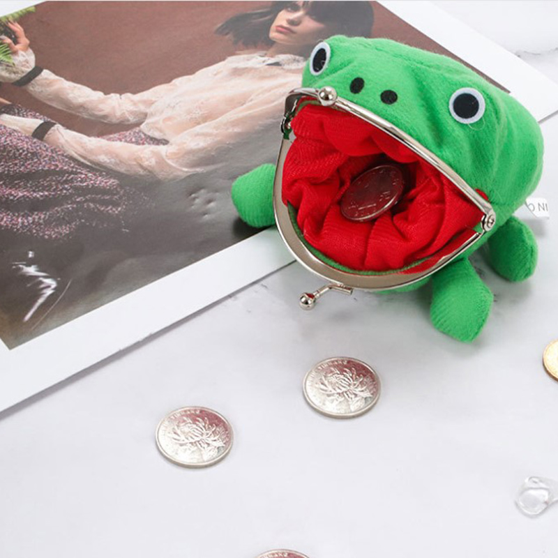 Frog Coin Purses Cartoon Wallet Pouch Anime Manga Shape Fluff Clutch ...