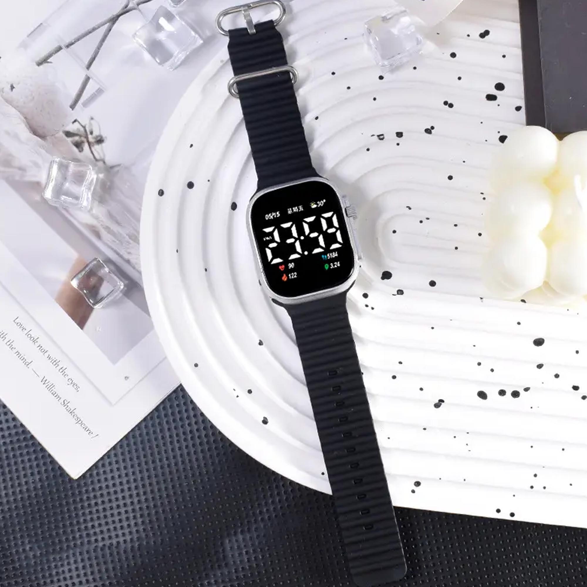 LED Ultra Large Digital Fashionable 2.09 Inch Watch for Men Boys Gents ...