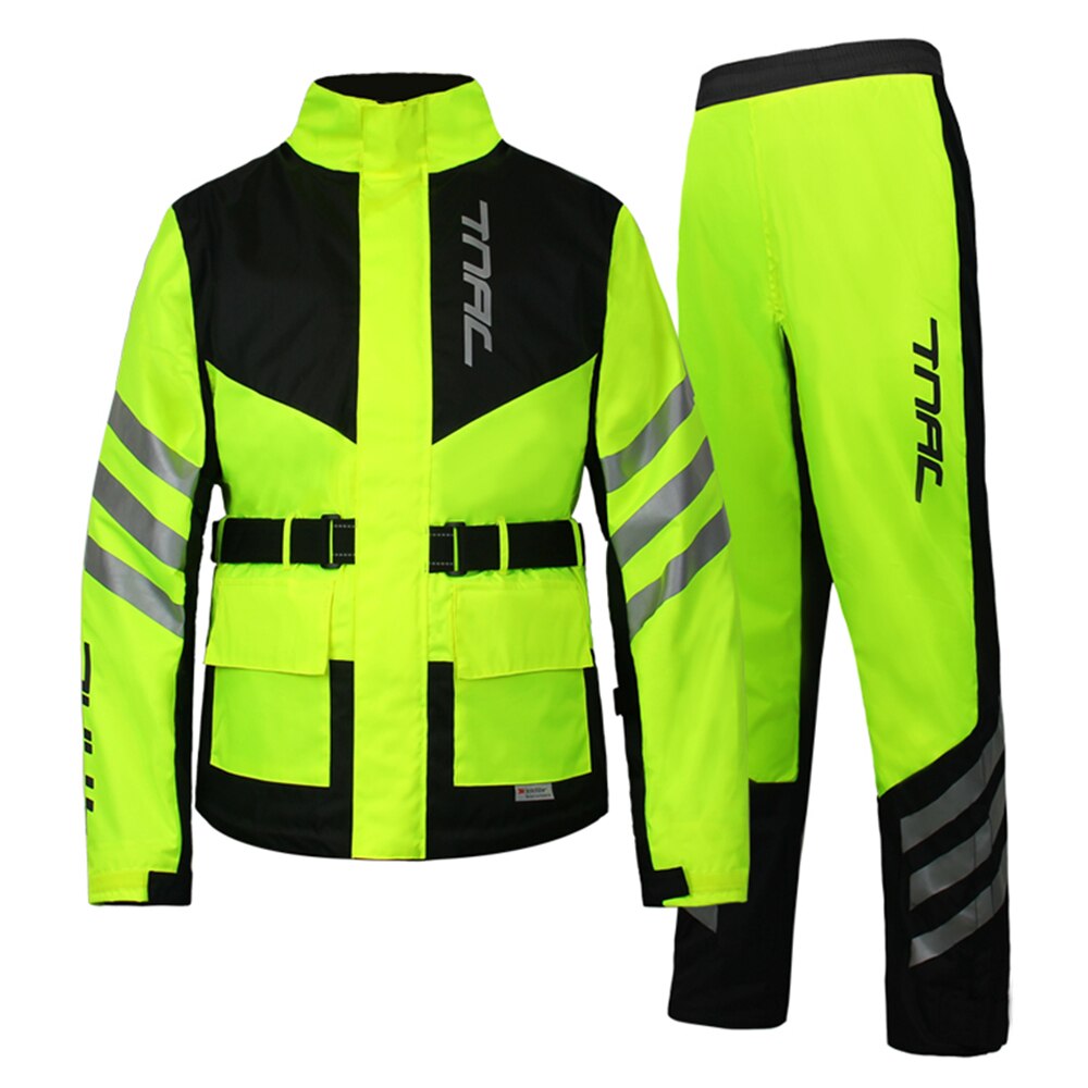 Reflective Motorcycle Raincoat 100% Waterproof Men's Raincoat Moto ...