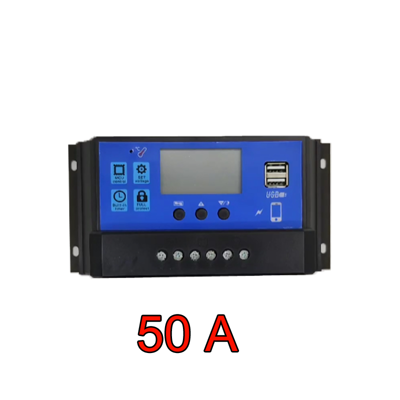 10A 20A 30A 40A 50A 60A 100A Solar Panel Controller Solar Charge Controller 12V/24V Adjustable ...
