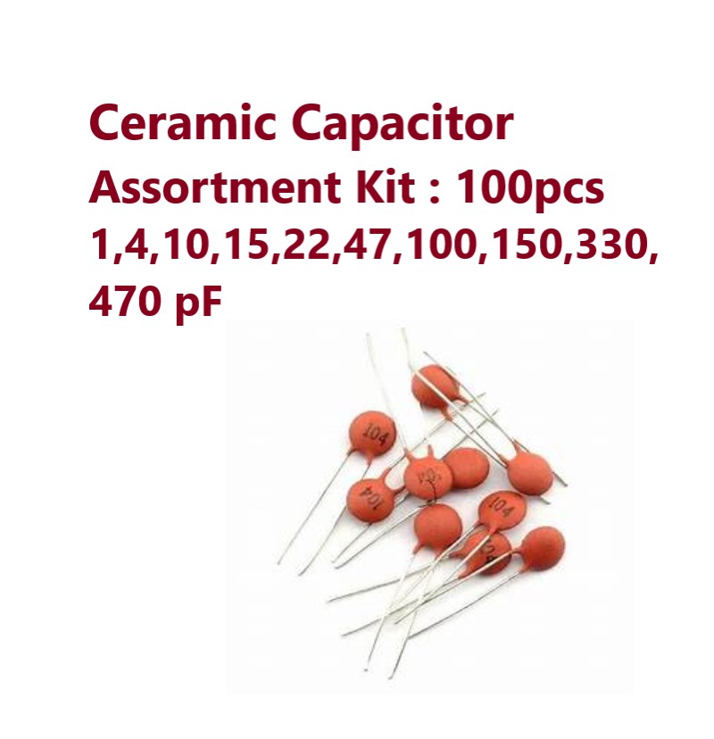 Ceramic Capacitor pF Assortment Kit of 100 pcs | Daraz.lk