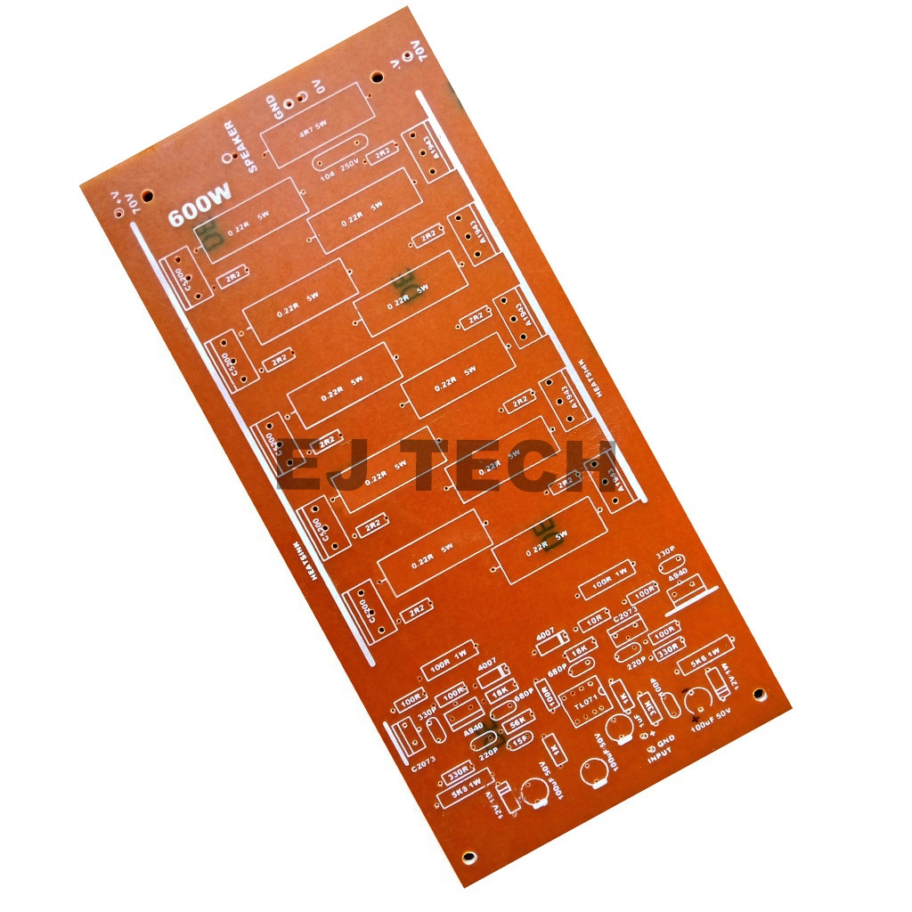 600W Audio Transistor Amplifier Bare PCB (DIY Printed Amplifier Circuit ...