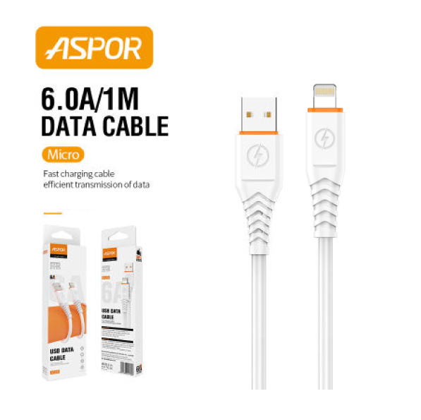 Aspor A127 Type-C Cable / A126 Lightning Cable / A125 Micro USB Cable ...