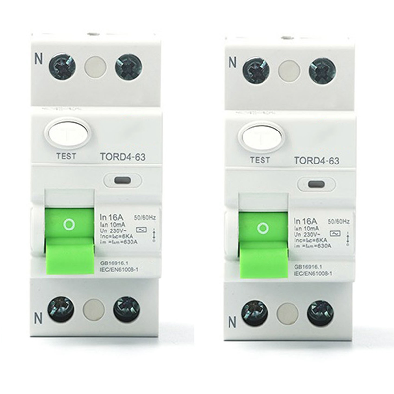 2X AC 2P 6KA RCCB RCD 230V Residual Current Circuit Breaker Differential Breaker Safety Switch ...