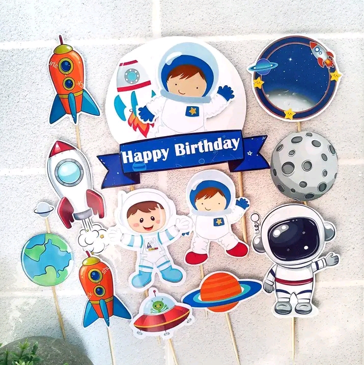 Space Theme Printable Cake Topper | Daraz.lk