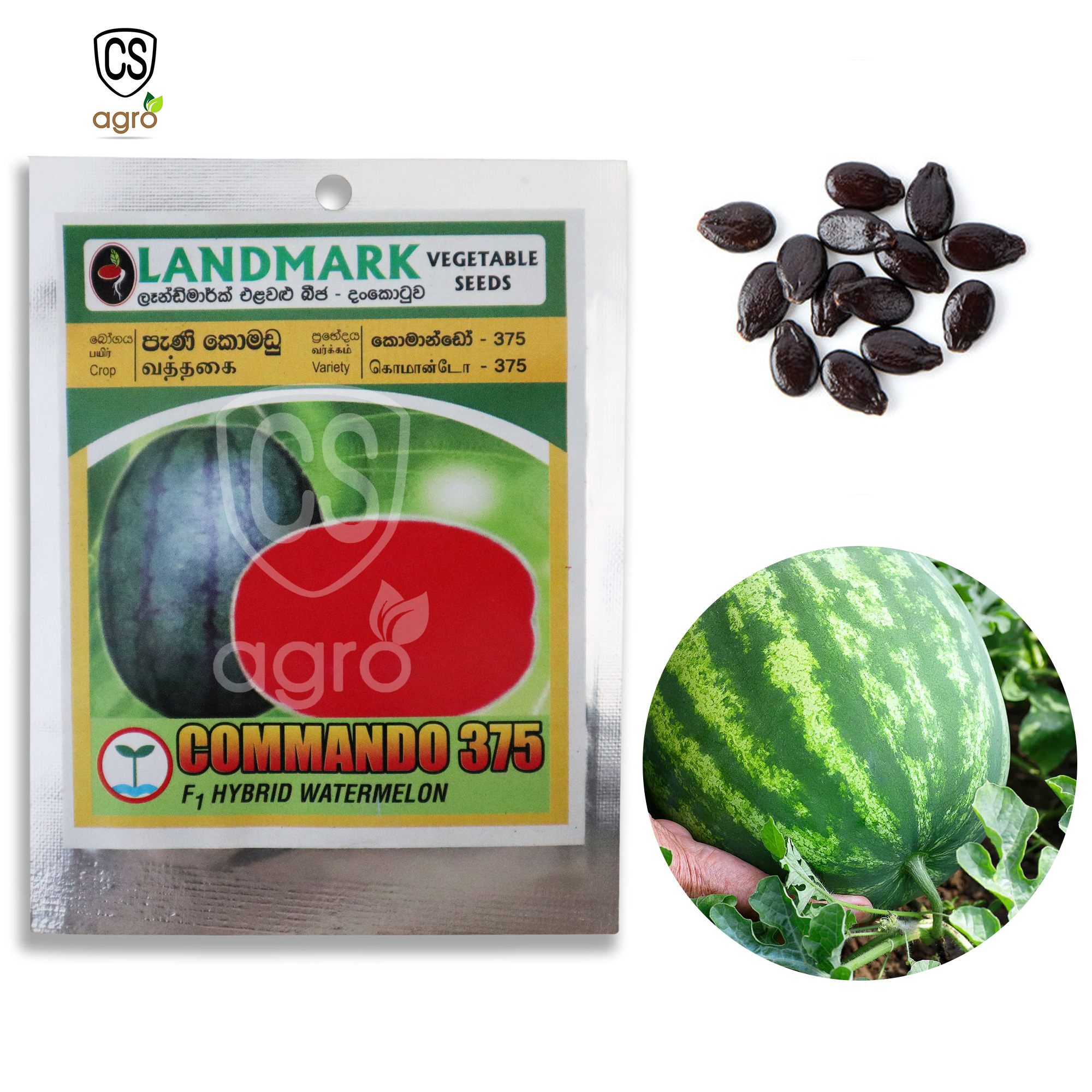 Watermelon Commando - 375 Seeds - 10 Pani Komadu Beeja පැණි කොමඩු බීජ ...