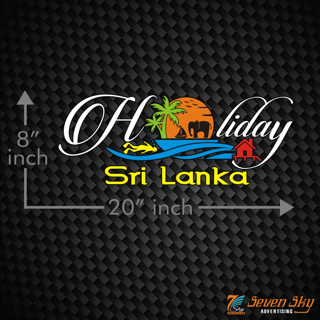 Sri Lanka Holiday Stickers For Car Van Buddy Van KDH Caravan Dolphine ...