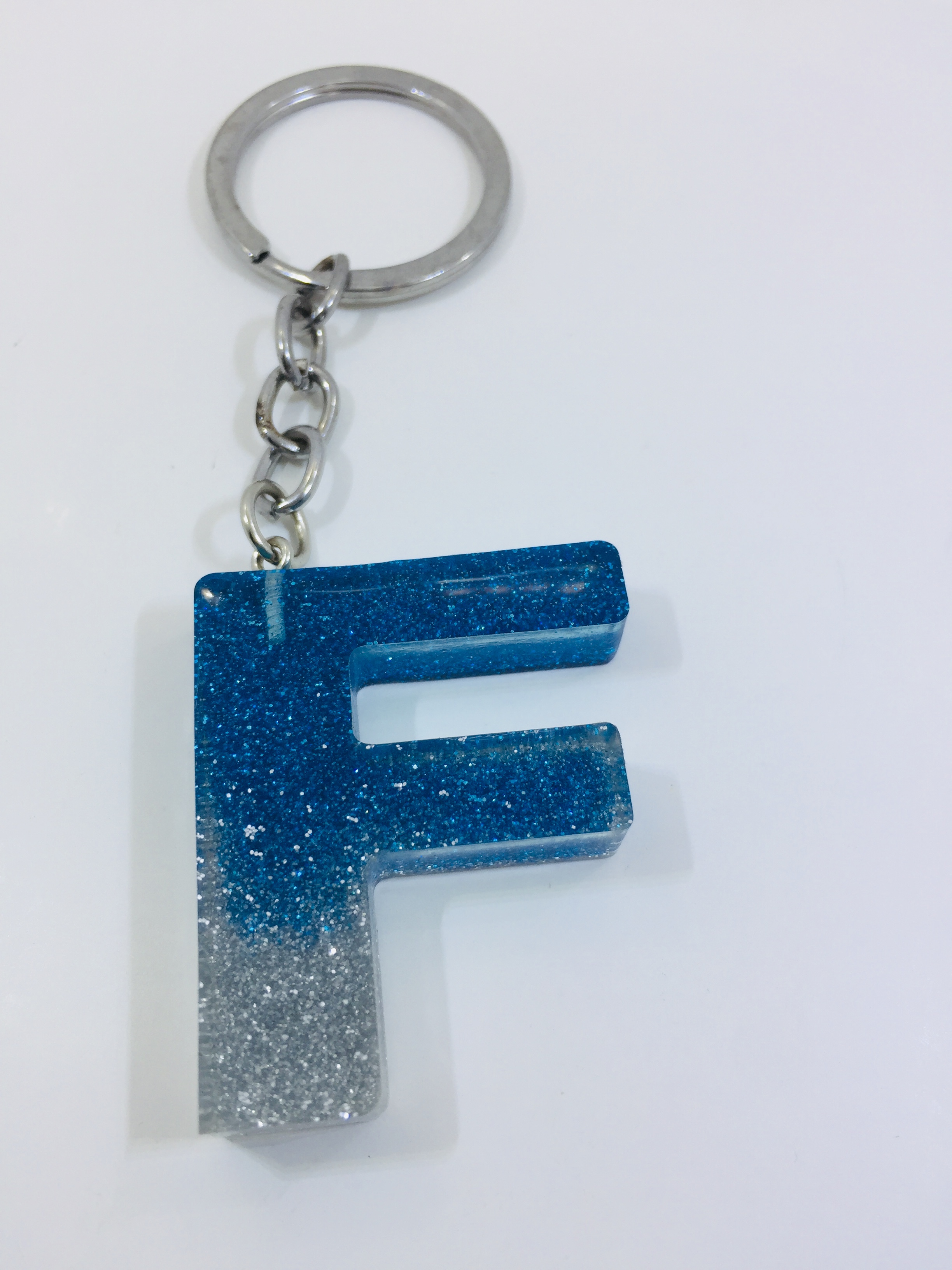 Key tag -Crestal Clear Epoxy Resin English Letter Key Chain.26 English ...