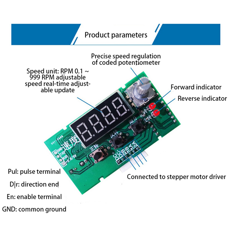2X Speed RPM Display Stepper Motor Driver Controller Board Speed ...