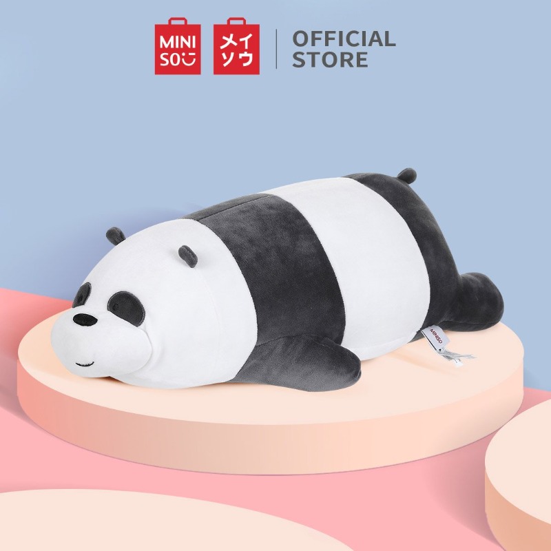 MINISO We Bare Bear Large Lying Plush Toy (Panda) - Stuff Toy for Kids ...