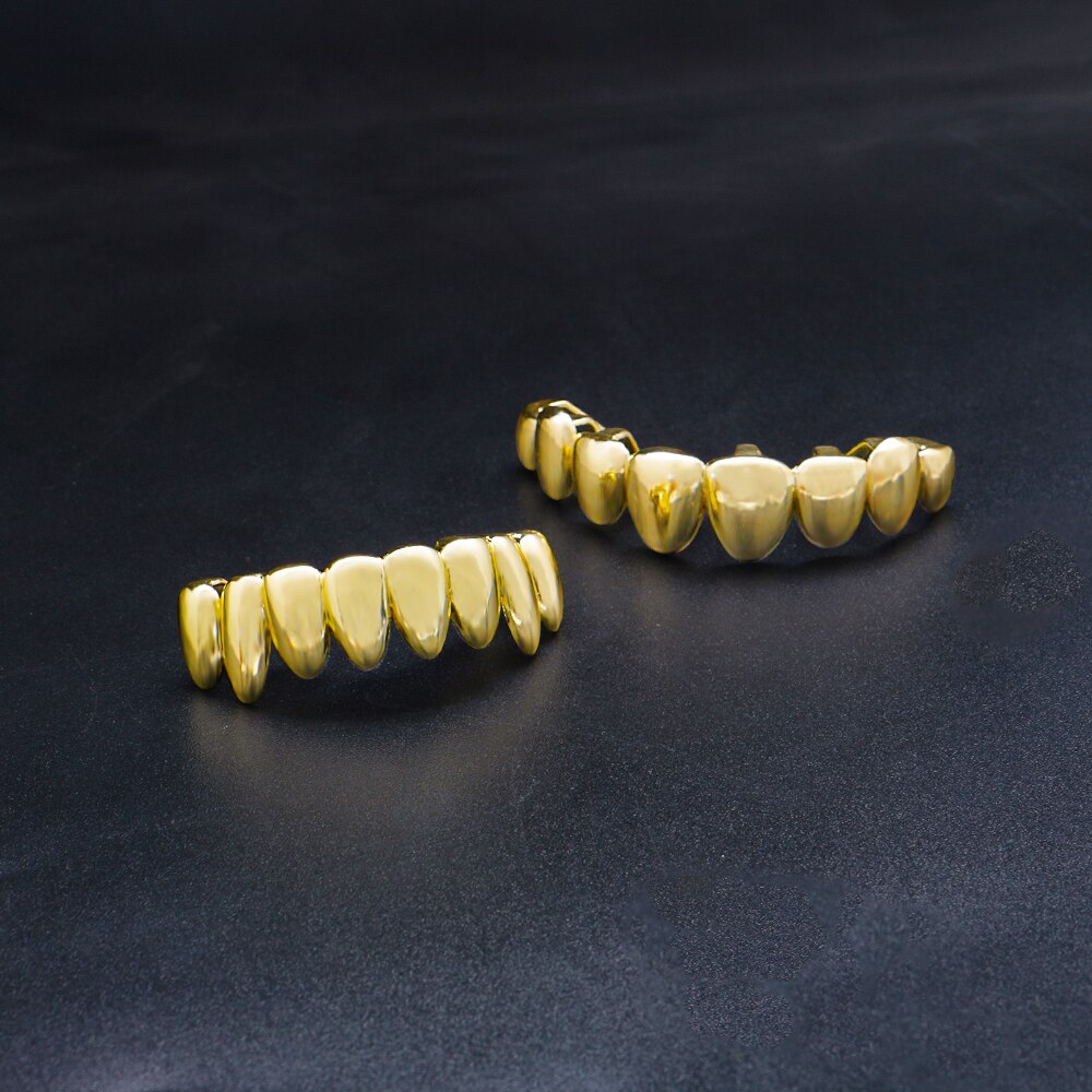 Punk Silver Teeth Grillz Men Bottom Grills Dental Teeth Caps Hip Rapper ...