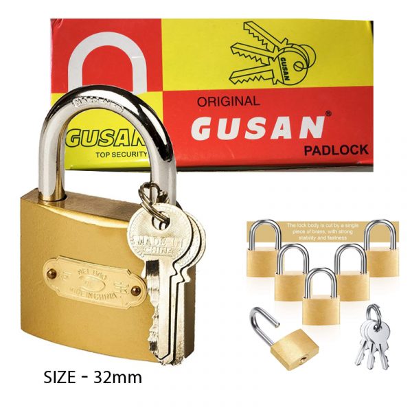 GUSAN 32mm top security padlock with 3 keys | Daraz.lk