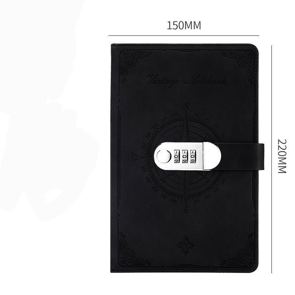 Retro style Notebook 200 pages A5 size Diary Password book for Students ...