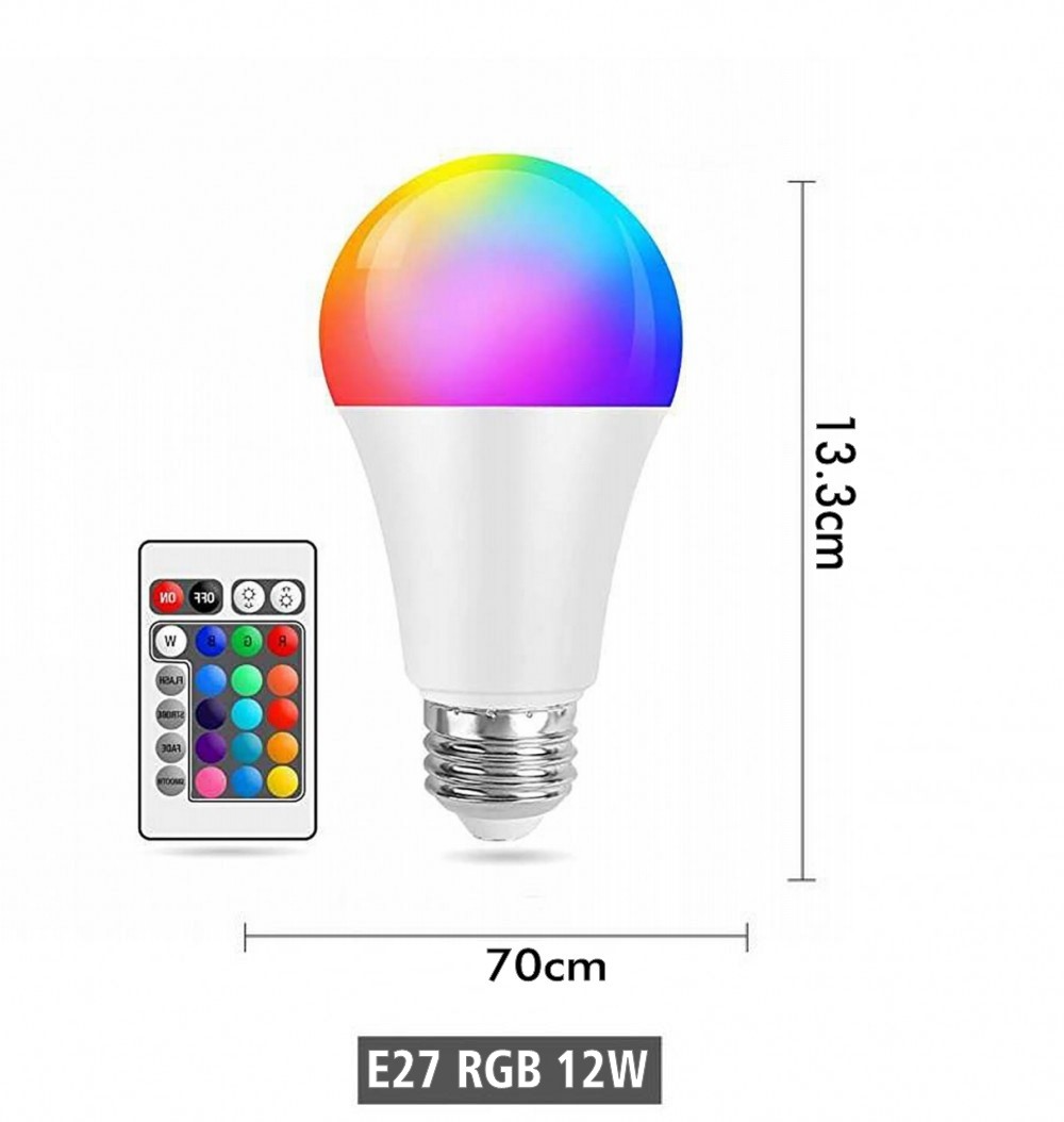 E27 LED RGB Lamp Spotlight Bulb AC220V 230V 240V Bombillas LED 9W 12W ...