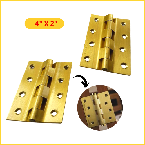 Melwa Brass Hinges / Door Hinges / Window Hinges / Cupboard Hinges / satin Finish Hinges – 1Pair ...