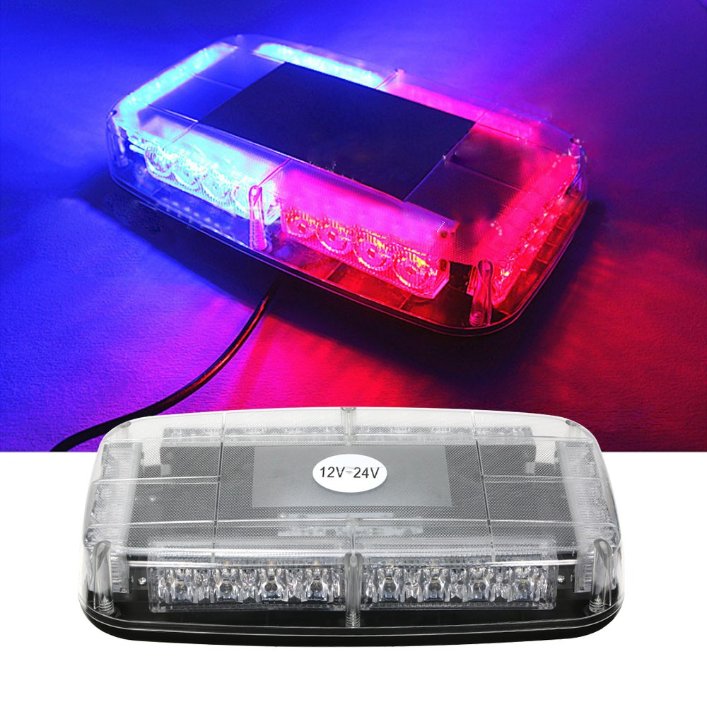12v Car Roof Led Strobe Lights Bar Police Emergency Warning Fireman ...