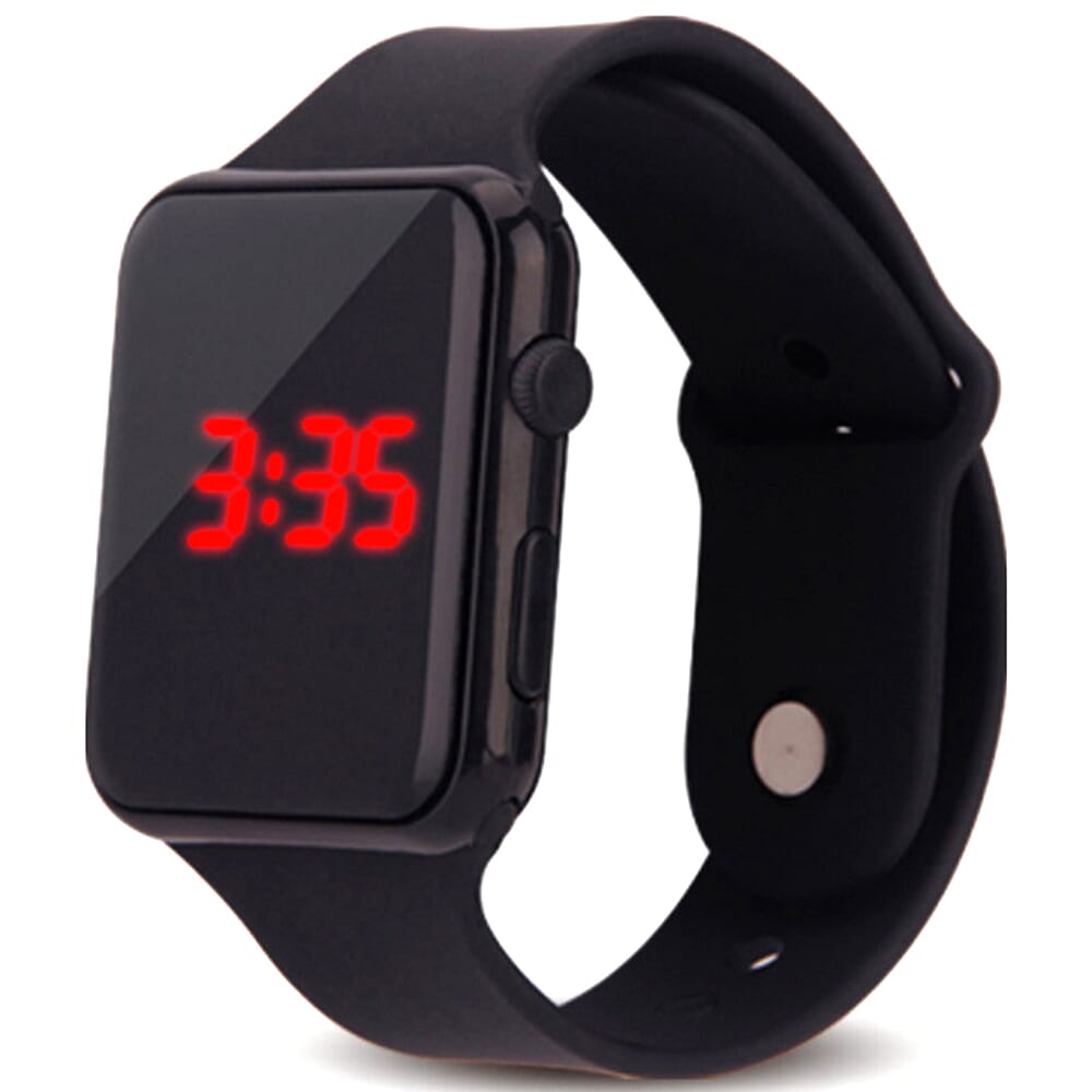 Electric LED Wristwatch Silicone Band Digital Display Watch ifts for ...