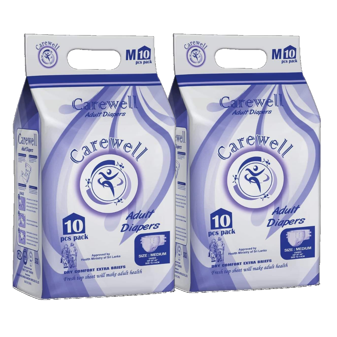 Carewell | Adult Diapers | Medium 20 Pcs | Daraz.lk