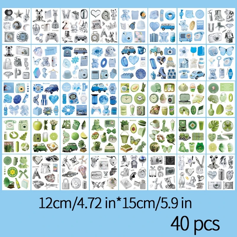 40 pcs/pack Cute cartoon Large size sticker book DIY handheld diary ...