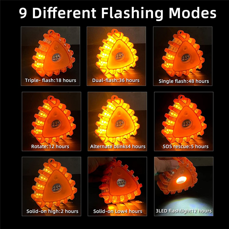 3Piece Roadside Safety Warning Lights Warning Light Roadside Warning ...