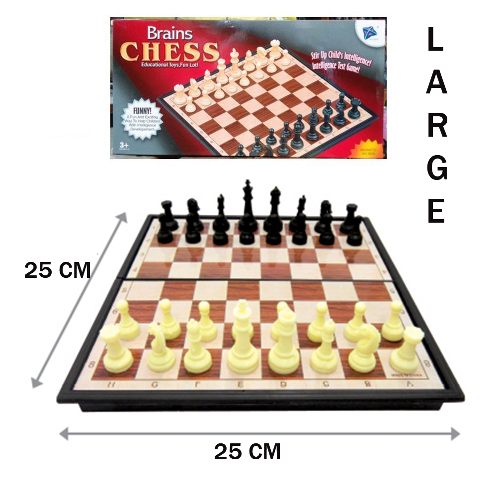 Brains Magnetic Chess Set with Foldable Chessboard, 24CM, 18CM.15CM ...