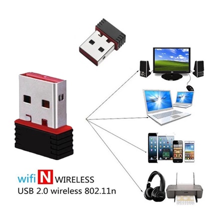 Wi-Fi Receiver 300Mbps, 2.4GHz, 802.11b/g/n USB 2.0 Wireless Mini Wi-Fi Network Adapter with ...