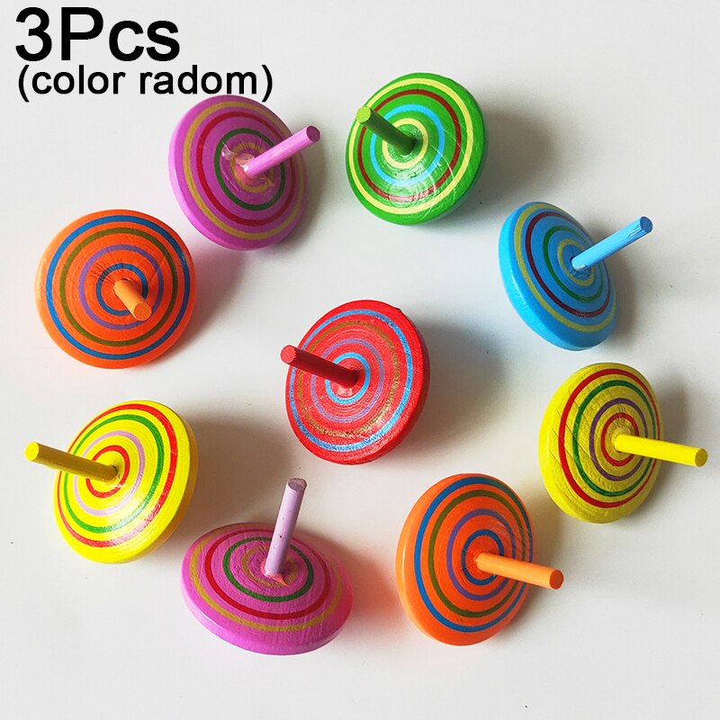 【HOT】 5Pcs Wood Gyro Toys For Children Desktop Spinning Top Toys Wooden ...