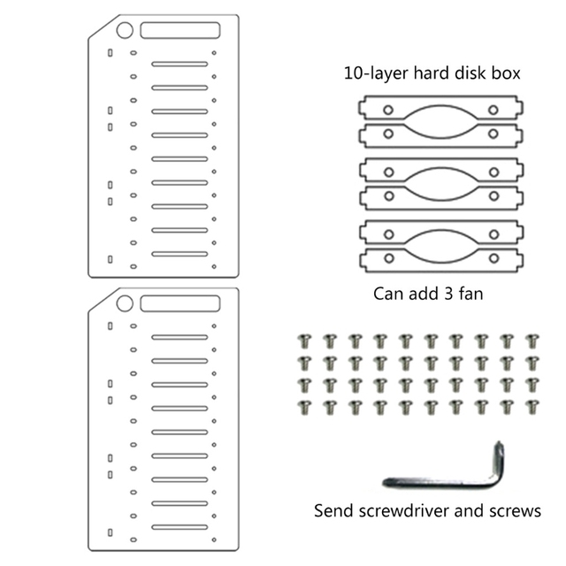 3.5 In Diy Hard Disk Bracket Bay Desk Computer External Hard Drive ...