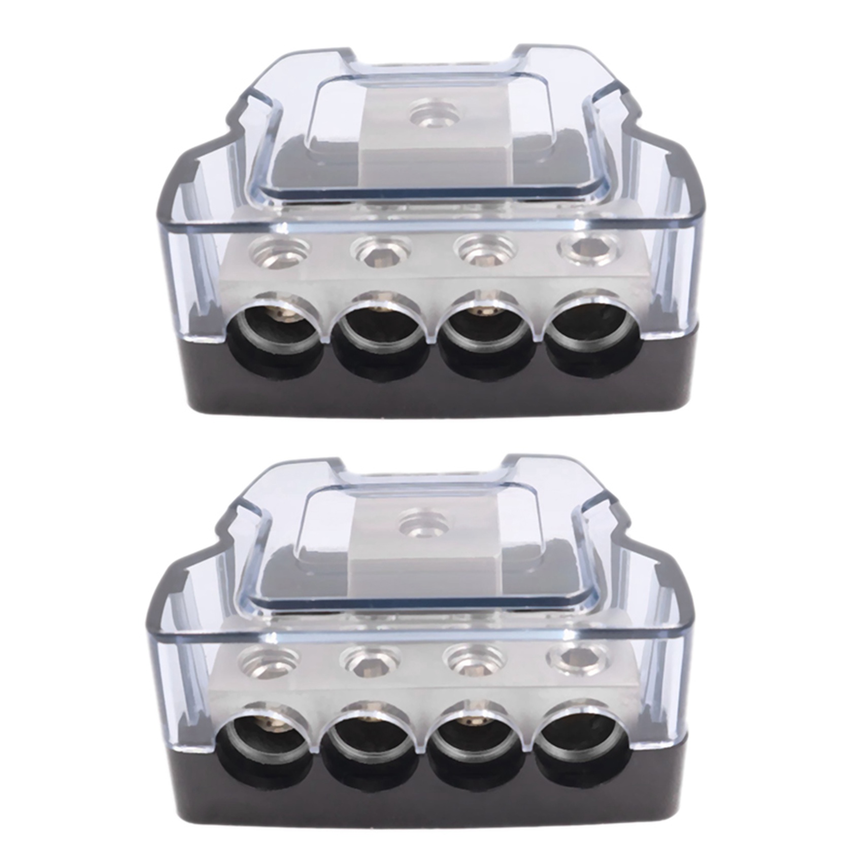 NANLIY 2X 4 Way Power Distribution Block 1 x 0/2/4 Gauge in /4 x 4/8 ...