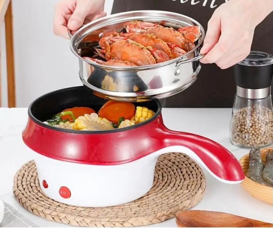 Electric Cooking Machine Double Layer Steamer 600W Mini Electric Pot ...