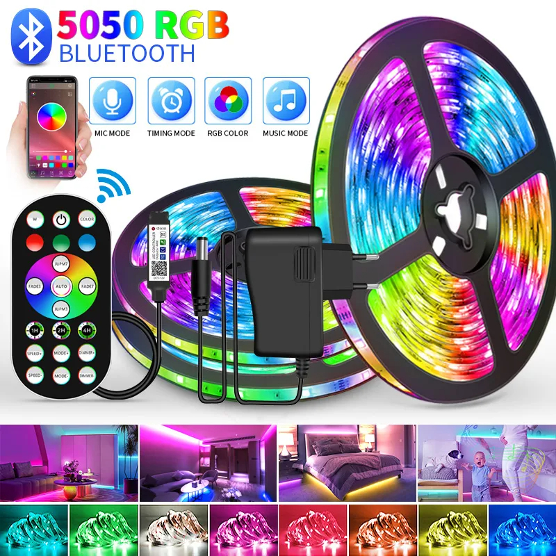 WS2812b Led Running light stripe 5050 RGB SMD Led ලයිට් පටි 5V USB Neon ...